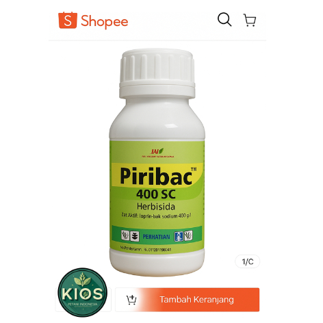 Jual Piribac 400SC Pembasmi Rumput Padi 50ml | Shopee Indonesia