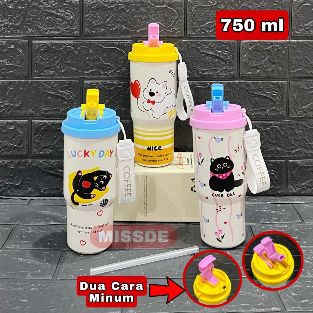 Jual Tumbler Mug 2in1 Stainless Steel 750ml Tahan Panas Dingin / Tumbler Lucu Nice | Shopee ...