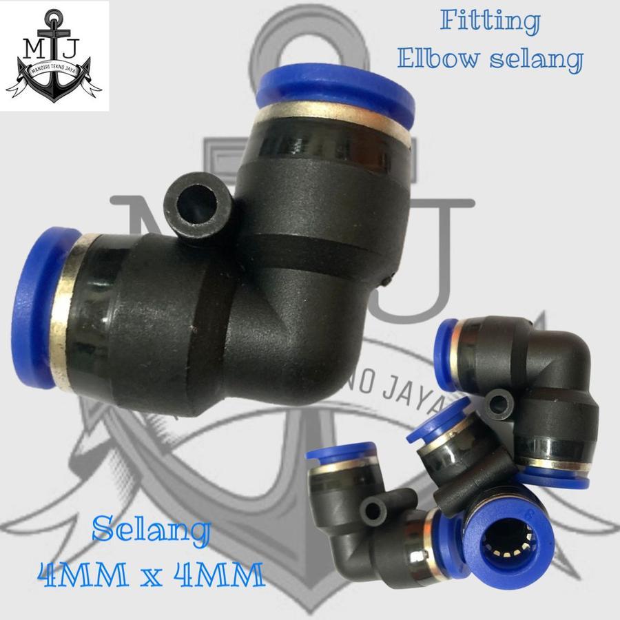 Jual MPV-4 FITTING ELBOW PNEUMATIC SELANG 4 MM X 4 MM | Shopee Indonesia
