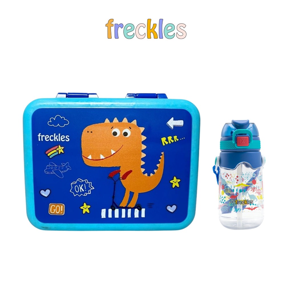 Jual [Ready For School] Bundling Freckles Bento Box & Bottle / String ...