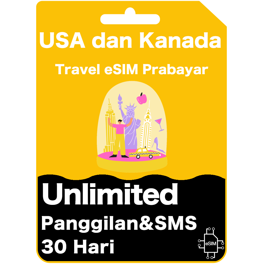 Jual eSIM USA Kanada Meksiko – Unlimited Data & Telepon – 5G Kecepatan ...