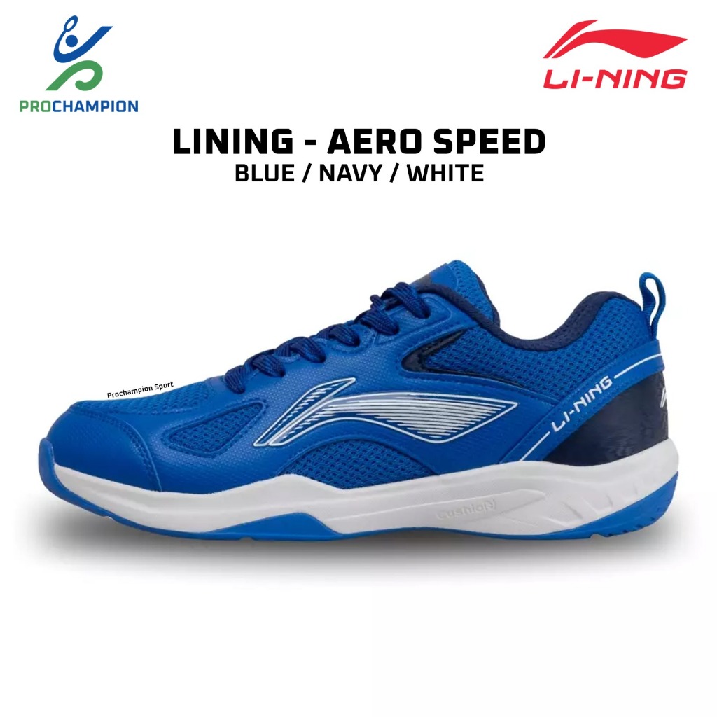 Jual New Color Sepatu Badminton Lining Li-Ning Aero Speed Blue Navy ...