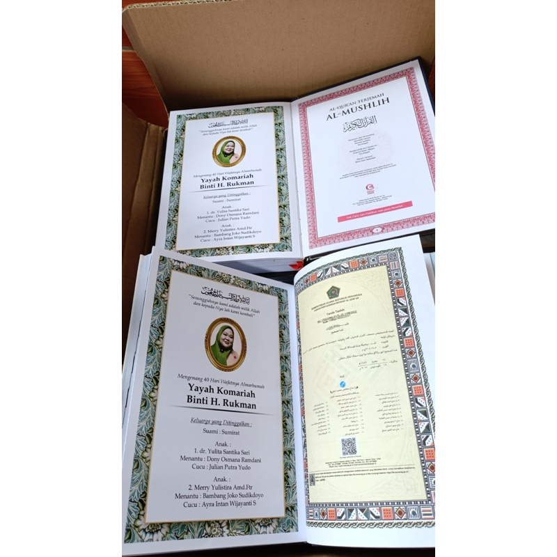 Jual BIAYA SISIPAN CUSTOM UNTUK MENGENANG 40 HARIAN, WAKAF, SYUKURAN ...