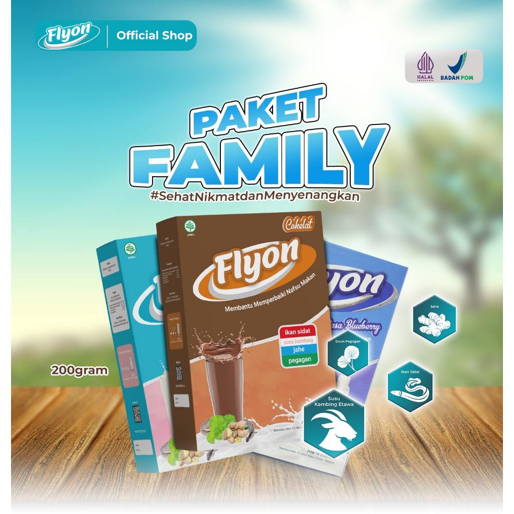 Jual Susu Flyon Paket Family 1 Box Flyon Original + 1 Box Flyon Coklat ...