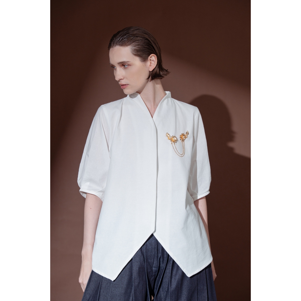 Jual Jolie Clothing Rissa Top in White / Kemeja Putih Wanita / Atasan ...