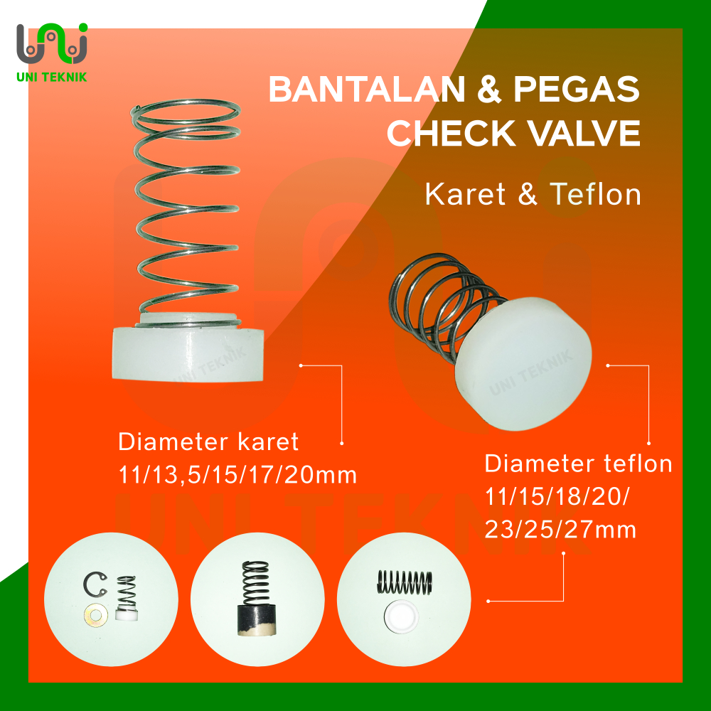 Jual Bantalan karet-teflon dan pegas / Seal Pads Spring Set / seal isi ...