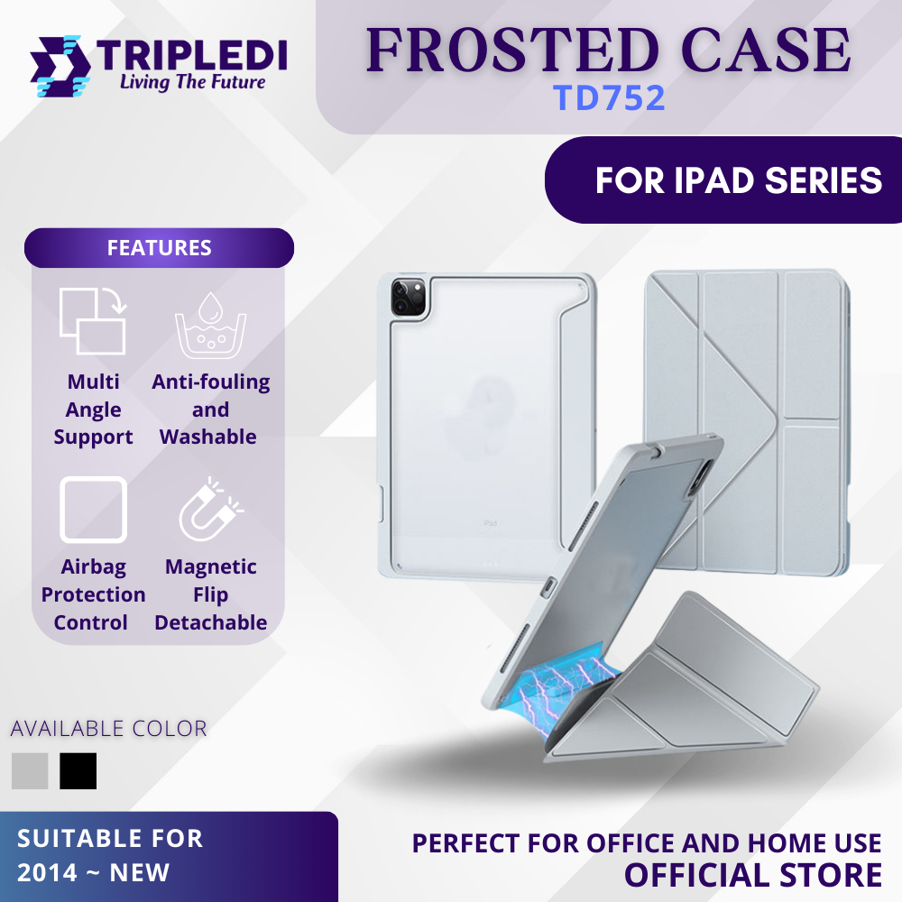 Jual TRIPLEDI Frosted Case For iPad 7 8 9 10 11 Air 3 4 5 Pro 1st 2nd ...