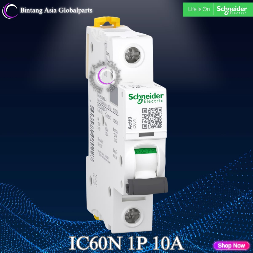 Jual MCB 1p 10a Schneider iC60N Original / MCB 1 Phase 10 Ampere ...