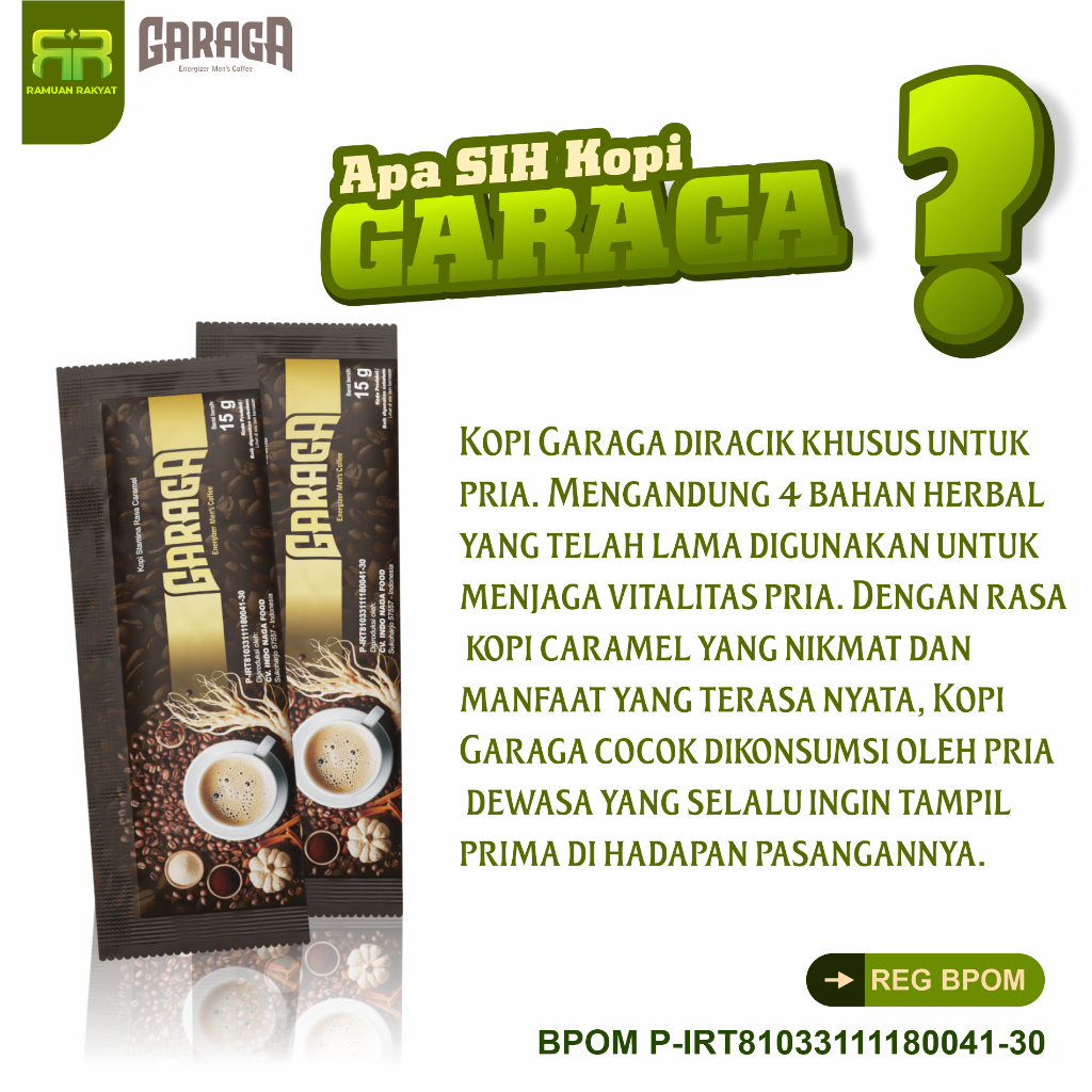 Jual Kopi Garaga Kopi Stamina Pria Tahan Lama 1 BOX ISI 5 SACHET Sudah ...