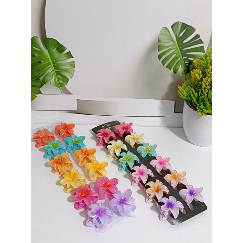Jual Jepit bunga kamboja jedai rambut bunga kamboja ukuran 4 cm impor ...