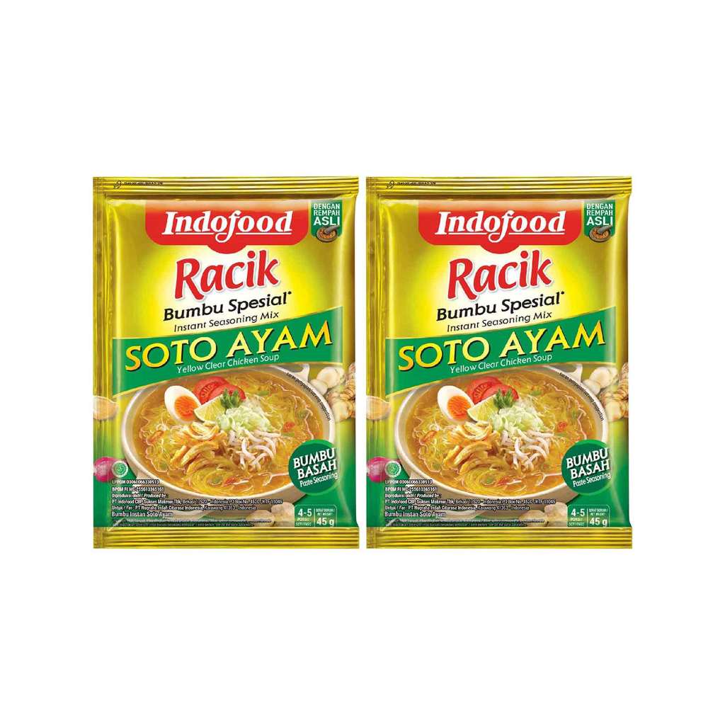 Jual 2Pcs Indofood Bumbu Racik Spc Soto Ayam 45Gr | Shopee Indonesia