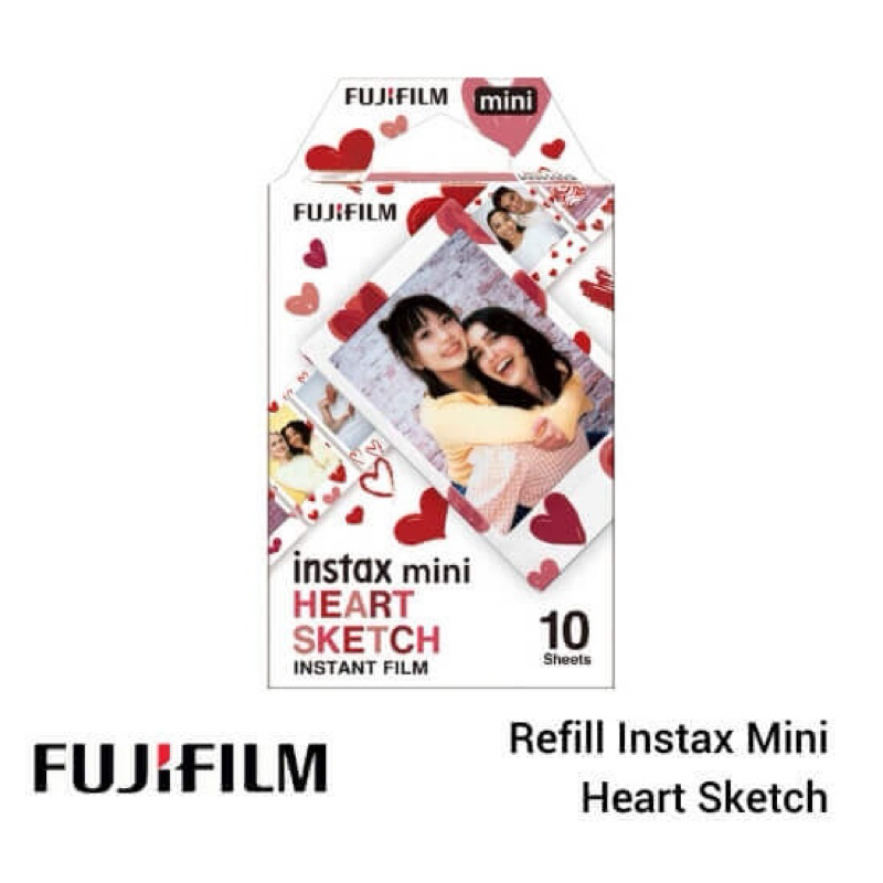 Jual Fujifilm Mini Instax Refill Heart Sketch 10 Sheets - Fujifilm ...