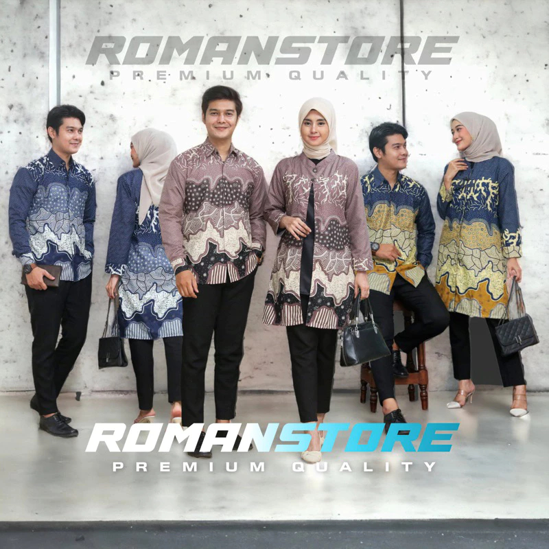 Jual Batik Couple (ROMAN-store) - Baju Batik Couple Batik Tunik Couple ...