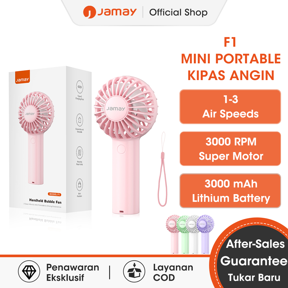Jual Jamay Mini Kipas Angin Rechargeable Portable Cute Small Hand Fan ...