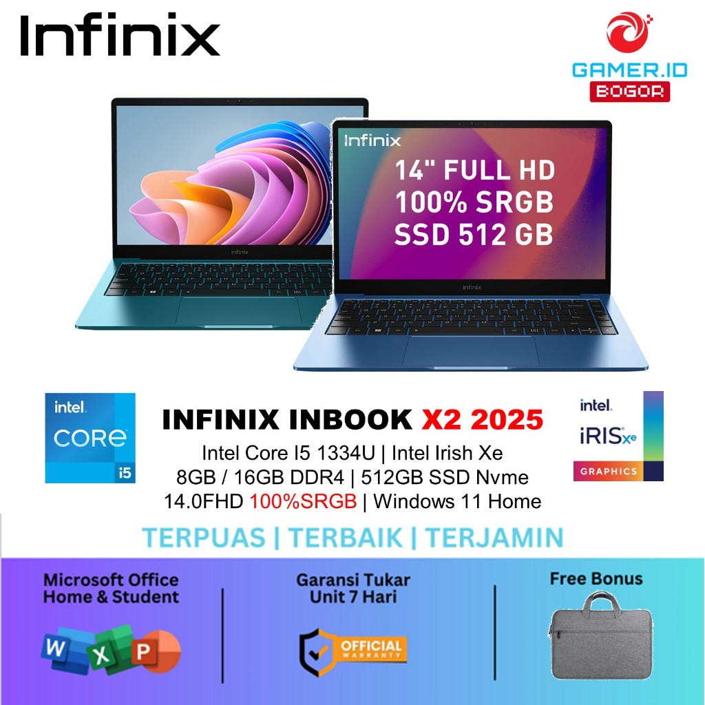 Jual Infinix Inbook X2 2025 Intel Core I5 1334u 16gb 512gb Win11 14.0 ...