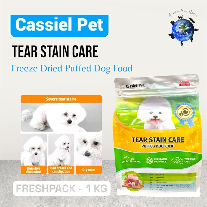Jual Cassiel Pet Dog Food Tear Stain Care With Freeze Dried All Ages ...
