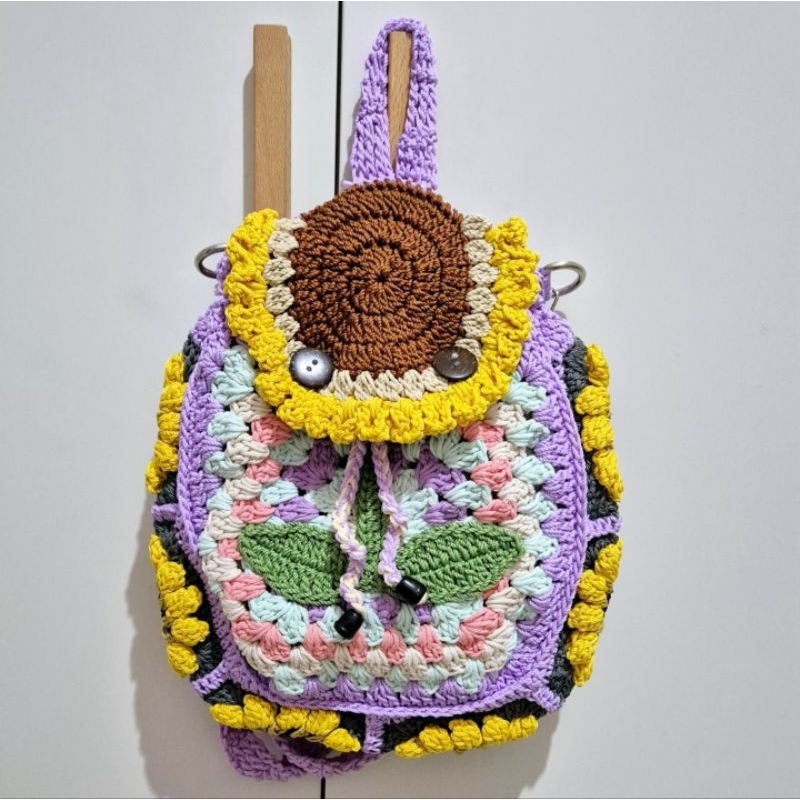 Jual Tas Rajut Ransel Kuaci by Naff.Id (NEW) | Shopee Indonesia