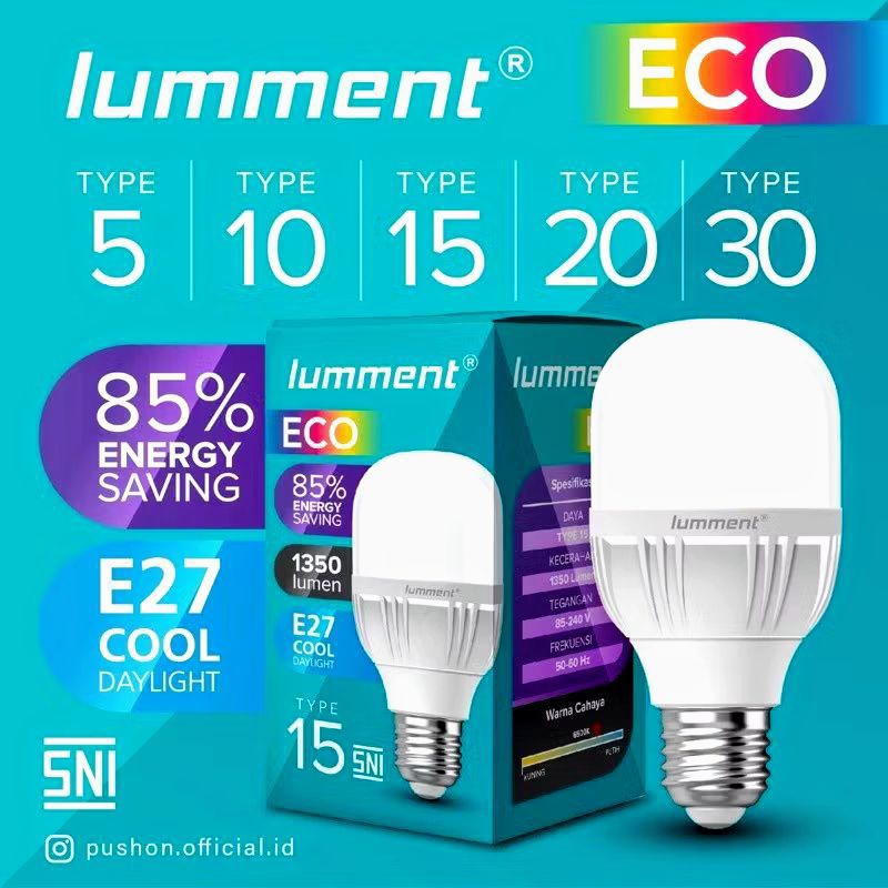 Jual Lampu LED Hemat Energi LUMMENT ECO | Super Terang & Hemat Energi ...