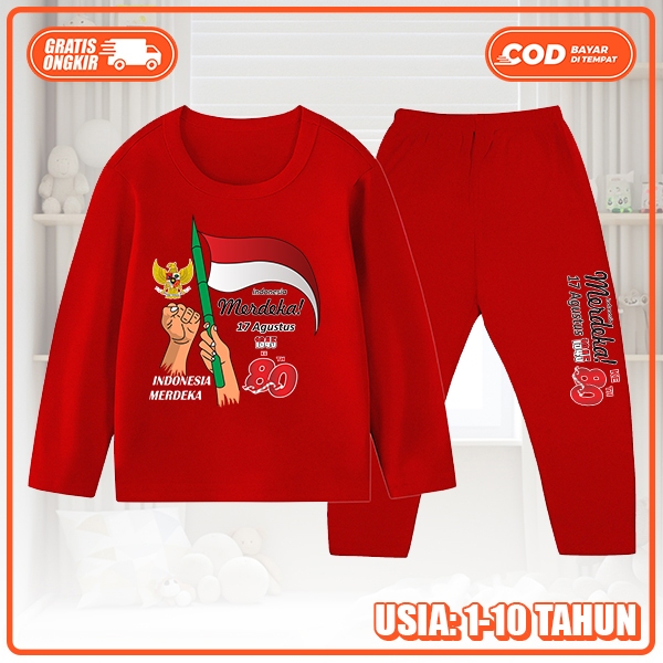 Jual EDISI TERBARU 2025 Baju Stelan Panjang KEMERDEKAAN RI 17 AGUSTUS ...