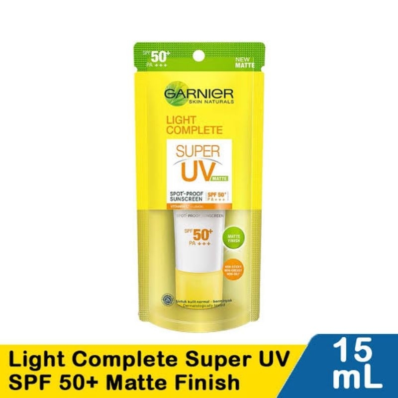 Jual garnier sunscreen super uv spf 50 pa+++ sunscreen matte finish ...