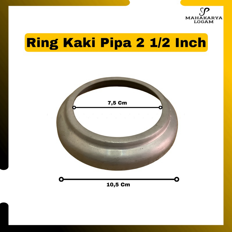 Jual Ring Kaki Pipa 2 1/2 Inch // Tapak Kaki Ring Cembung Aksesories ...