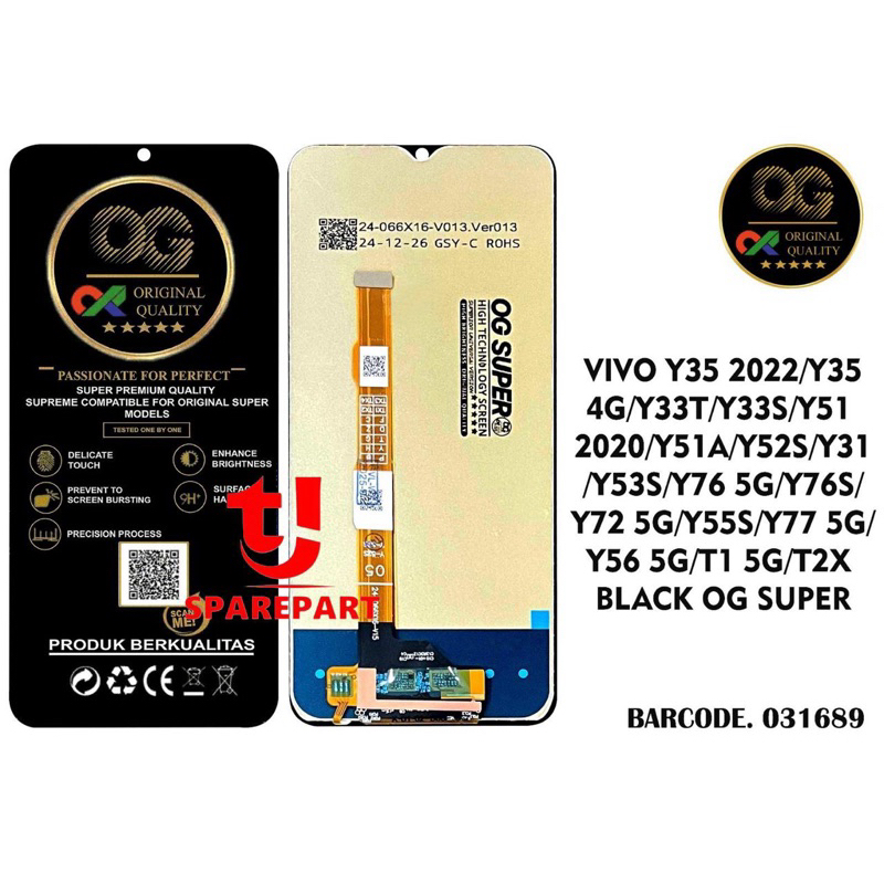 Jual LCD TOUCHSCREEN VIVO Y35 2022 / Y35 4G / Y33T / Y33S / Y51 2020 ...