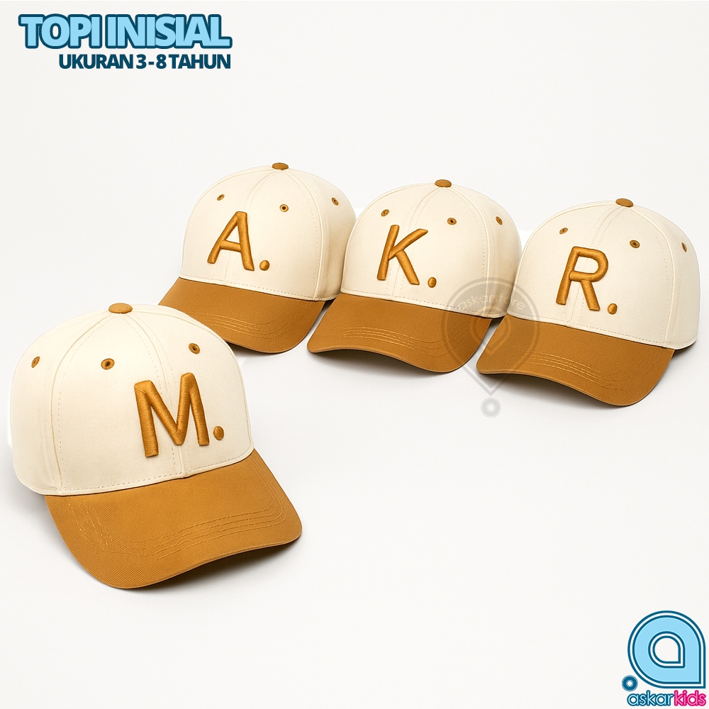 Jual TOPI INISIAL A-Z ANAK LAKI-LAKI & PEREMPUAN | Topi Huruf Bordir ...