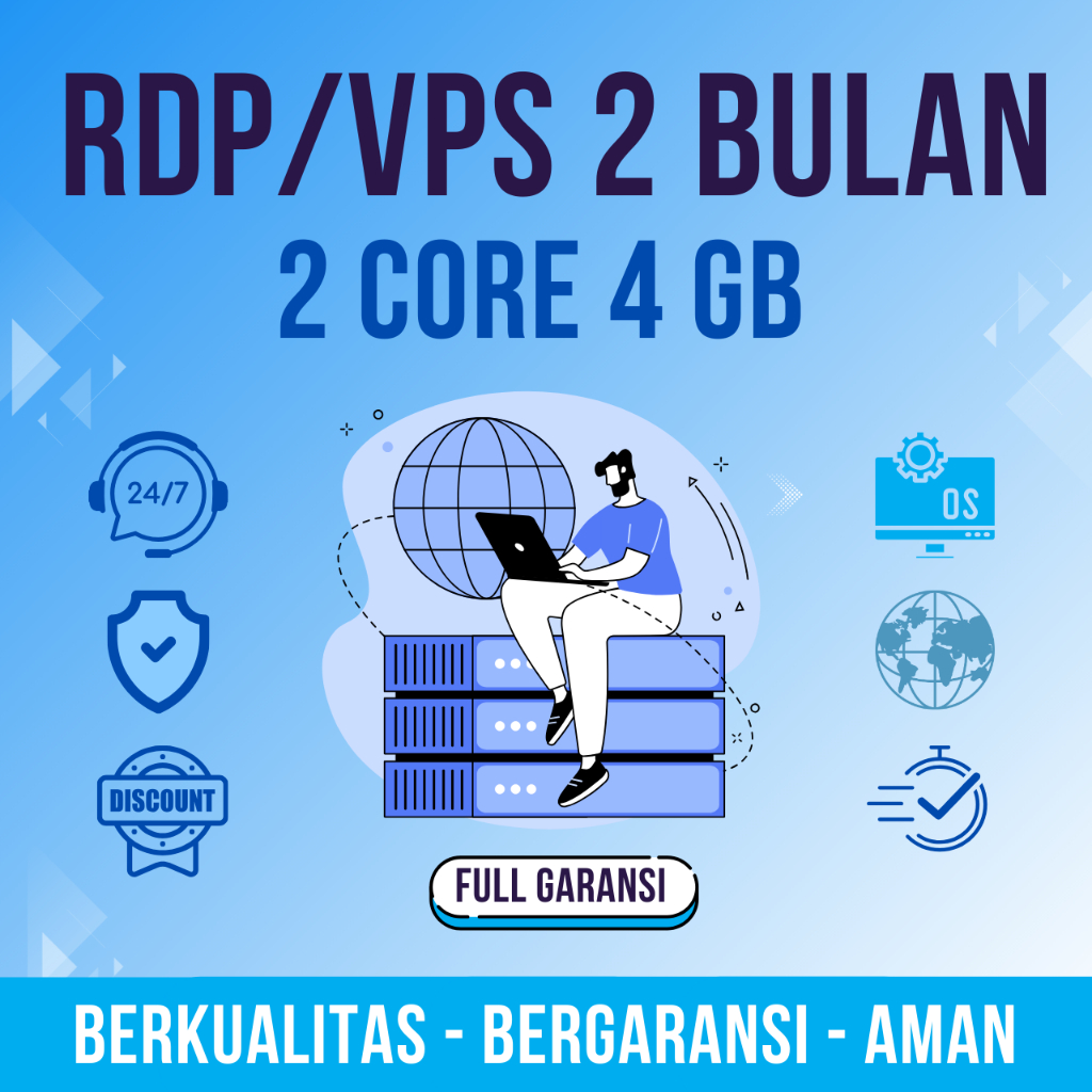 Jual RDP / VPS 2 CORE 4 GB RAM AKTIF 2 BULAN FULL GARANSI | Shopee ...