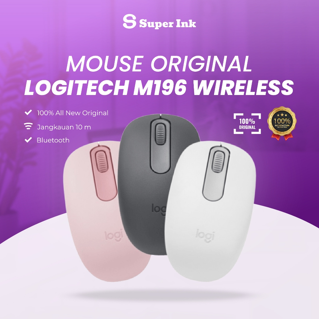 Jual Logitech M196 Mouse Wireless Bluetooth, Ringkas dan Portabel untuk ...