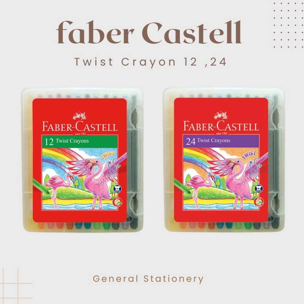 Jual Faber Castell Twist Crayon Set 12 & 24 / Krayon Putar 12 & 24 ...