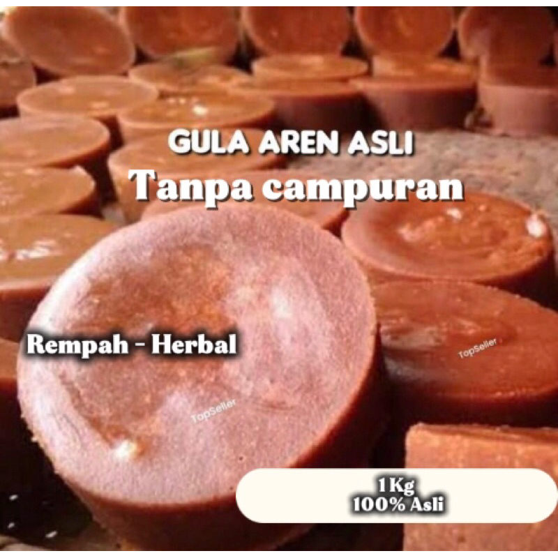 Jual Promo Gula Aren Asli Bungkus Daun 1 Kg / Gula Aren Kawung / Gula ...