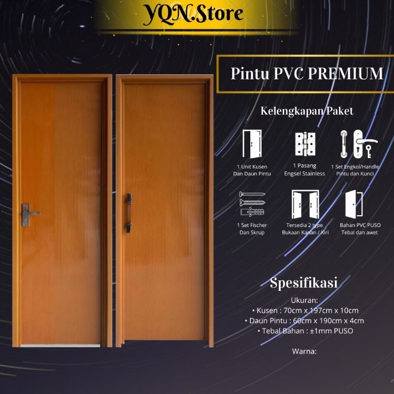 Jual Pintu PVC Kamar Mandi Toilet WC Minimalis Tebal Premium | Shopee ...