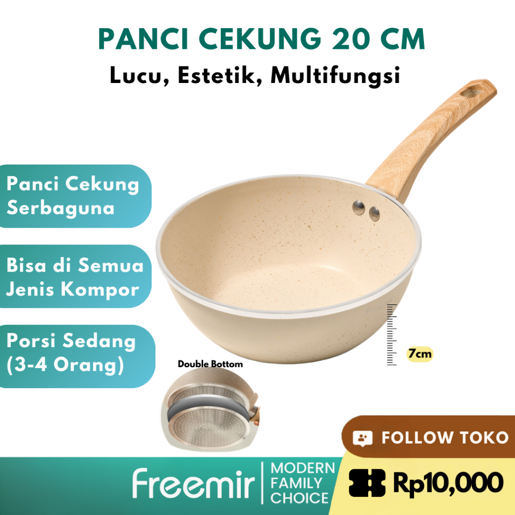Jual [SPECIAL] freemir Panci 20cm Granite Power Pan Anti Lengket ...