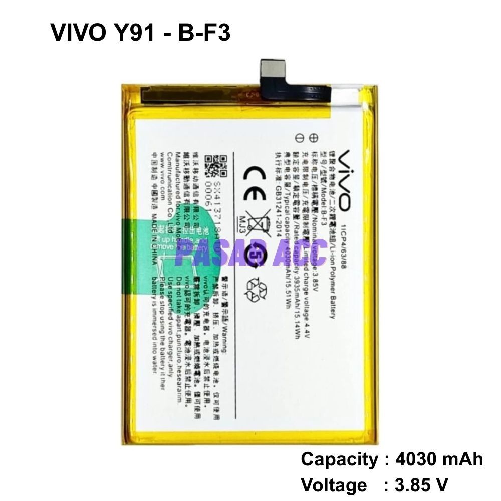 Jual Baterai Vivo Y91 - Y1S - Y91C - Y91i - Y93 - Y95 - BF3 - B-F3 ...