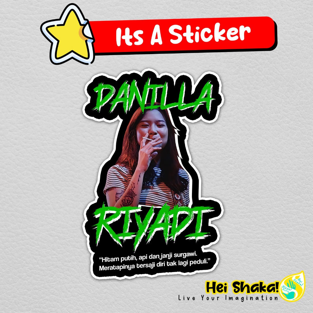 Jual Stiker Danilla Riyadi Sticker Artis Musik Vinyl Anti Air | Shopee ...