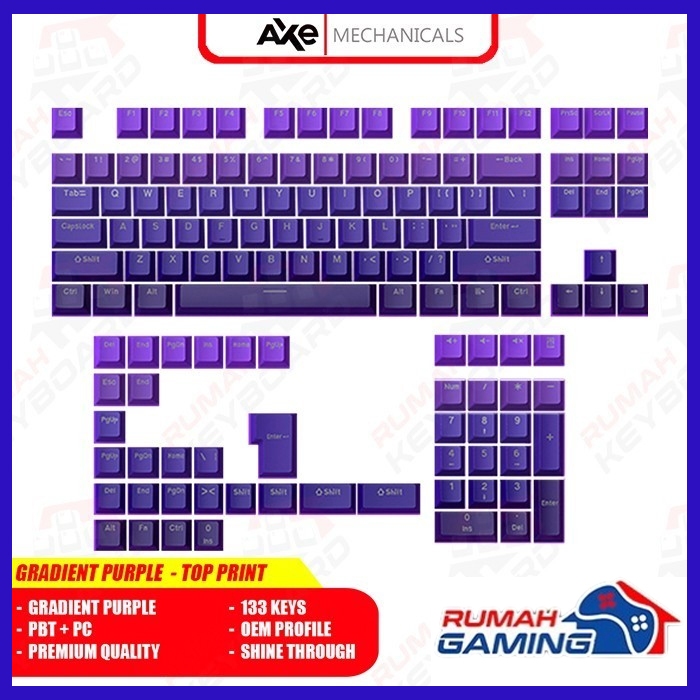 Jual AXE MECHANICALS - Gradient Dark Purple - OEM Profile - Top Print ...