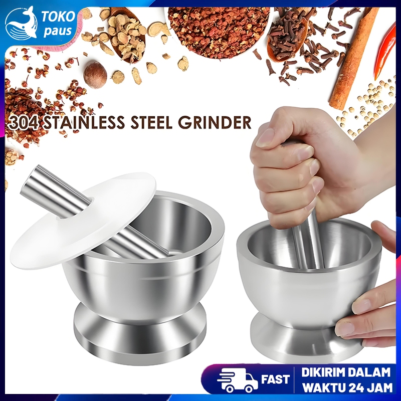 Jual Cobek Stainless/ ulekan Stainless / Tumbukan Bumbu Dapur Dengan ...