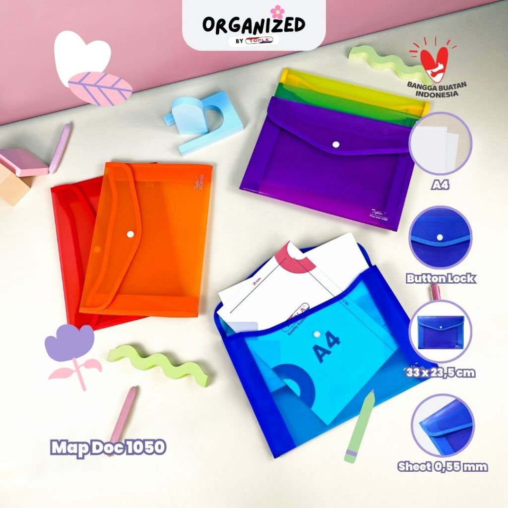Jual Topla map dokumen a4 /1050 folder file organizer dokumen kertas ...