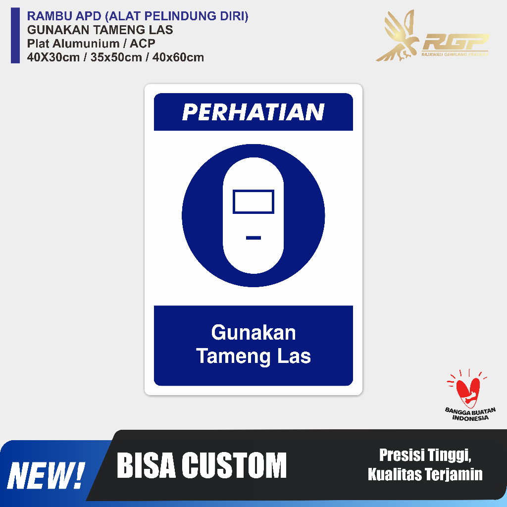 Jual Rambu APD Gunakan Tameng Las - Plat Alumunium | Shopee Indonesia