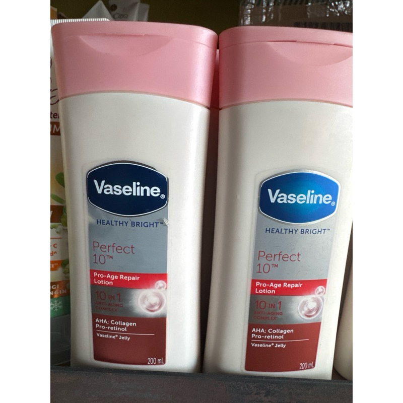 Jual Vaseline Healthy Bright Perfect 10 Pro-Age Repair Lotion 200ml ...