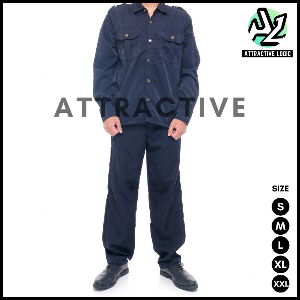 Jual SERAGAM SAFARI NAVY PASPAMPRES LAPANGAN SATPAM SECURITY LENGAN ...