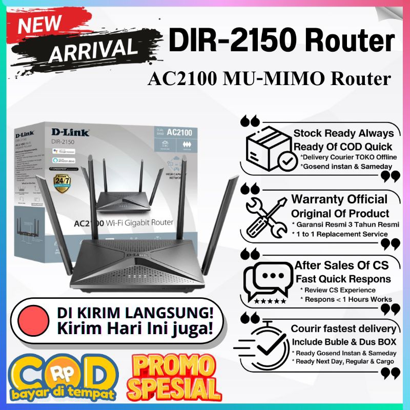 Jual D-Link DIR-2150 AC2100 Dual Band MU-MIMO Gigabit Mesh Wi-Fi 5 ...