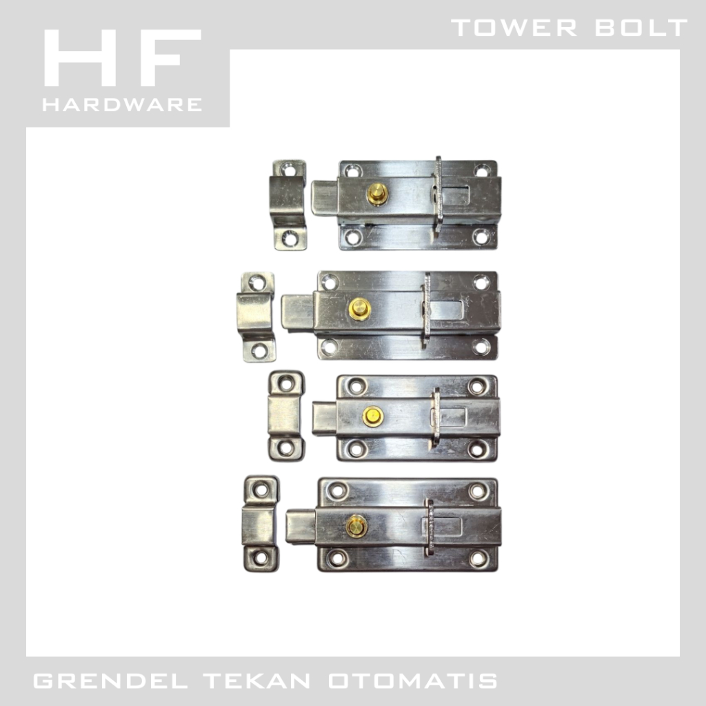 Jual HF INDONESIA Slot Grendel PENCET TEKAN OTOMATIS Pintu Stainless ...