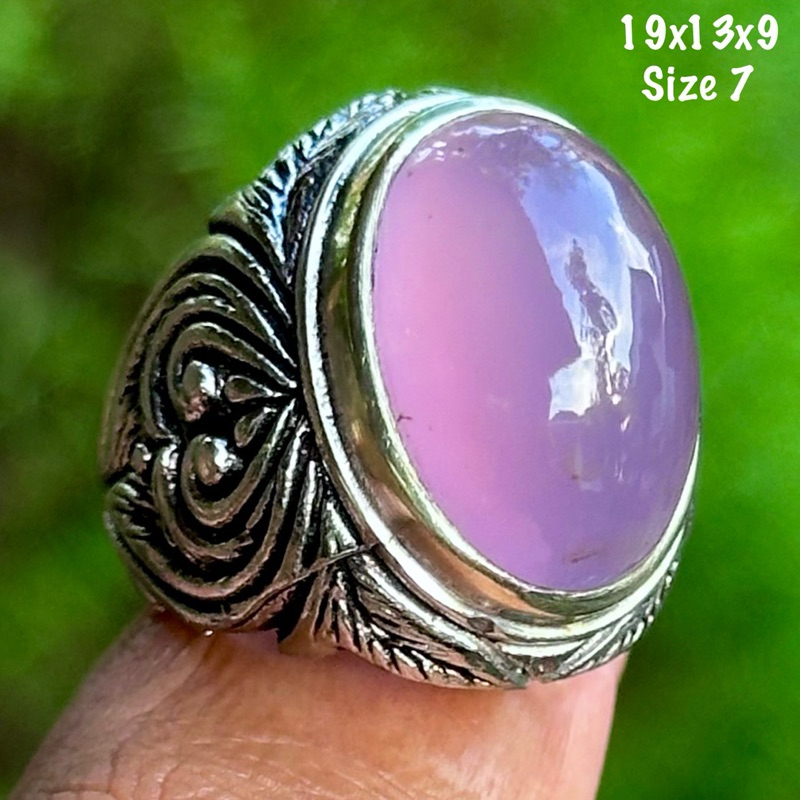 Jual Cincin Batu Akik Natural Levender Baturaja (asli alam) | Shopee ...