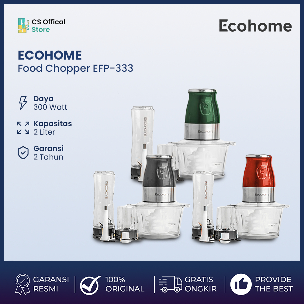 Jual Ecohome Chopper Food Processor 6 in 1 - EFP-333 | Food Chopper ...