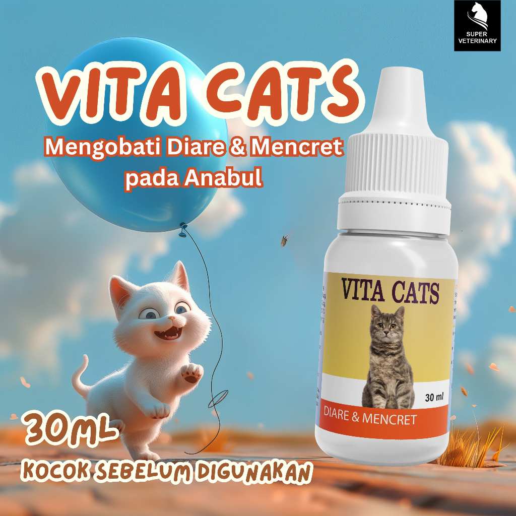 Jual VITA CAT 30 ml - Obat Diare Kucing - Untuk Kucing sakit Diare ...