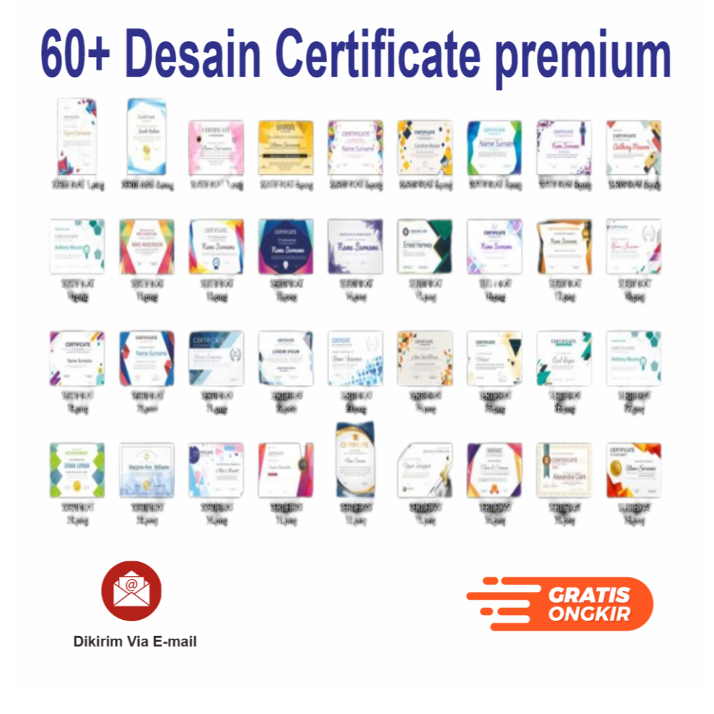 Jual (SA0080) 60+ Certificate Designs CorelDraw File | Shopee Indonesia