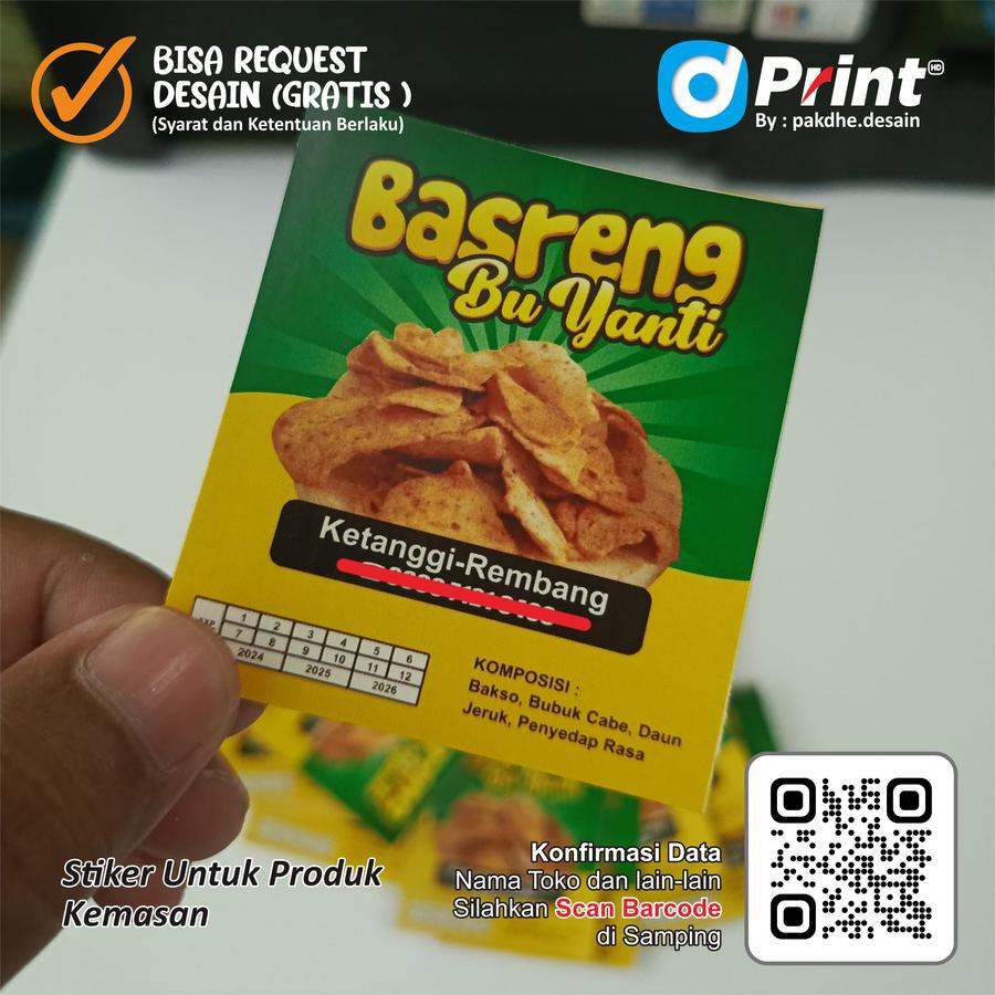 Jual STIKER - Label Produk UMKM 6x6,5cm DPrint_ | Shopee Indonesia