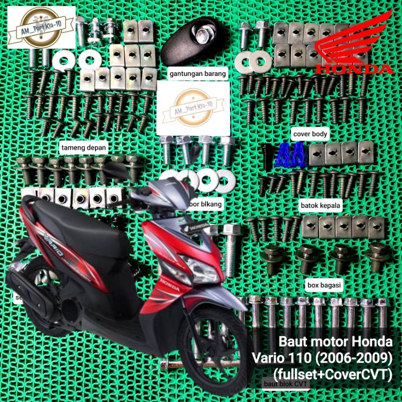 Jual COD Baut Baud Vario 110 Karbu Full Set / Baut Honda Vario 110 ...
