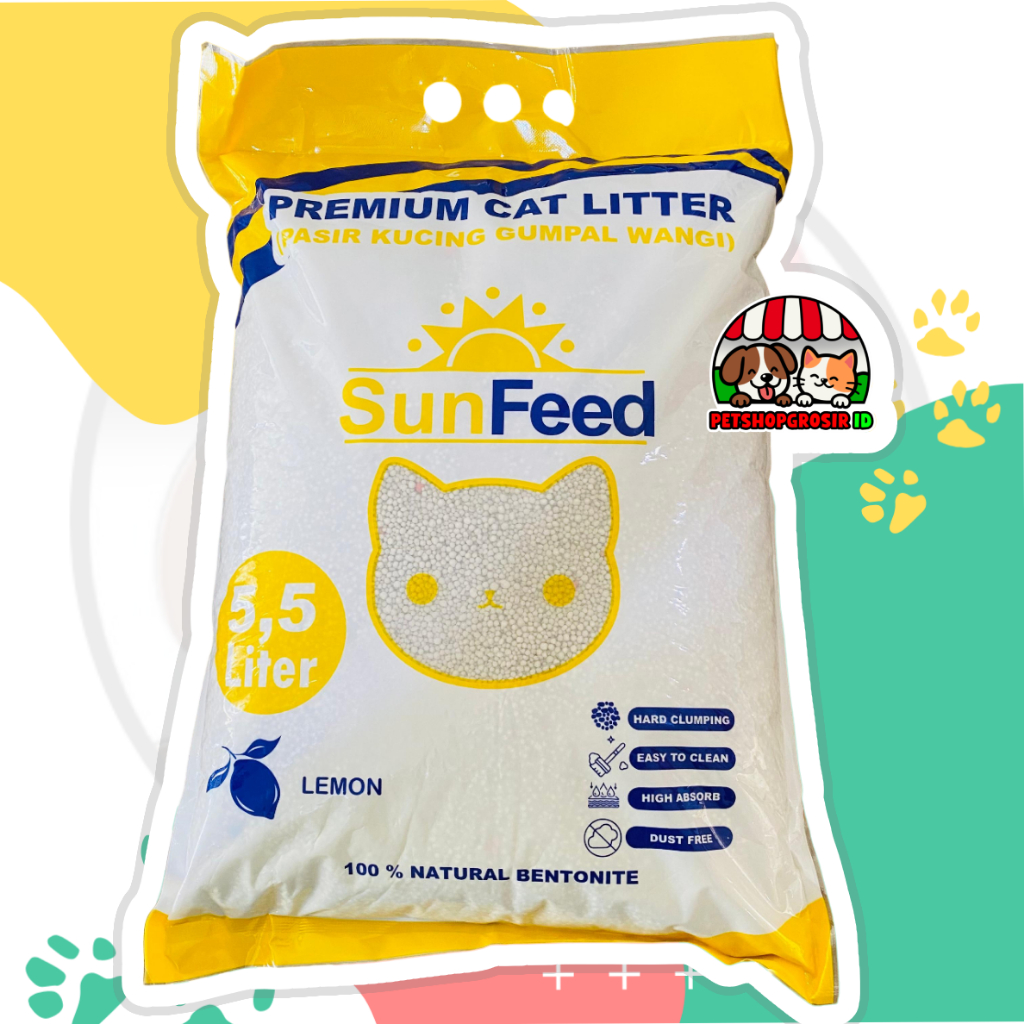 Jual Pasir Sunfeed 5.5ltr - Gumpal Wangi Bentonite Sunfeed Premium ...